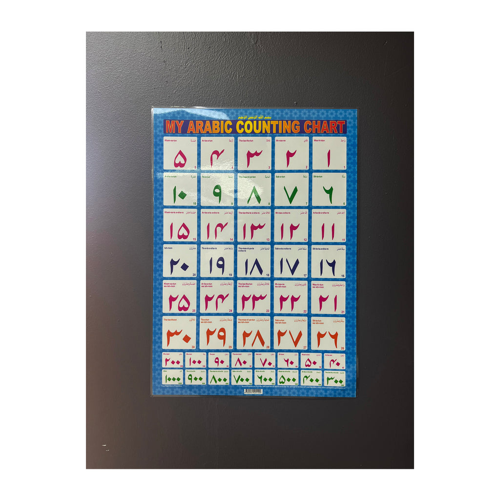 My Arabic Counting Chart A2– Cii Stores